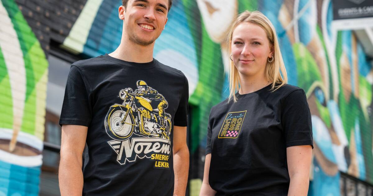 T-shirt | Café Racer | Zwarte Cross