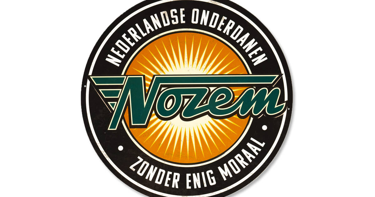 Wandbord | Nozem Oil Rond | Zwarte Cross
