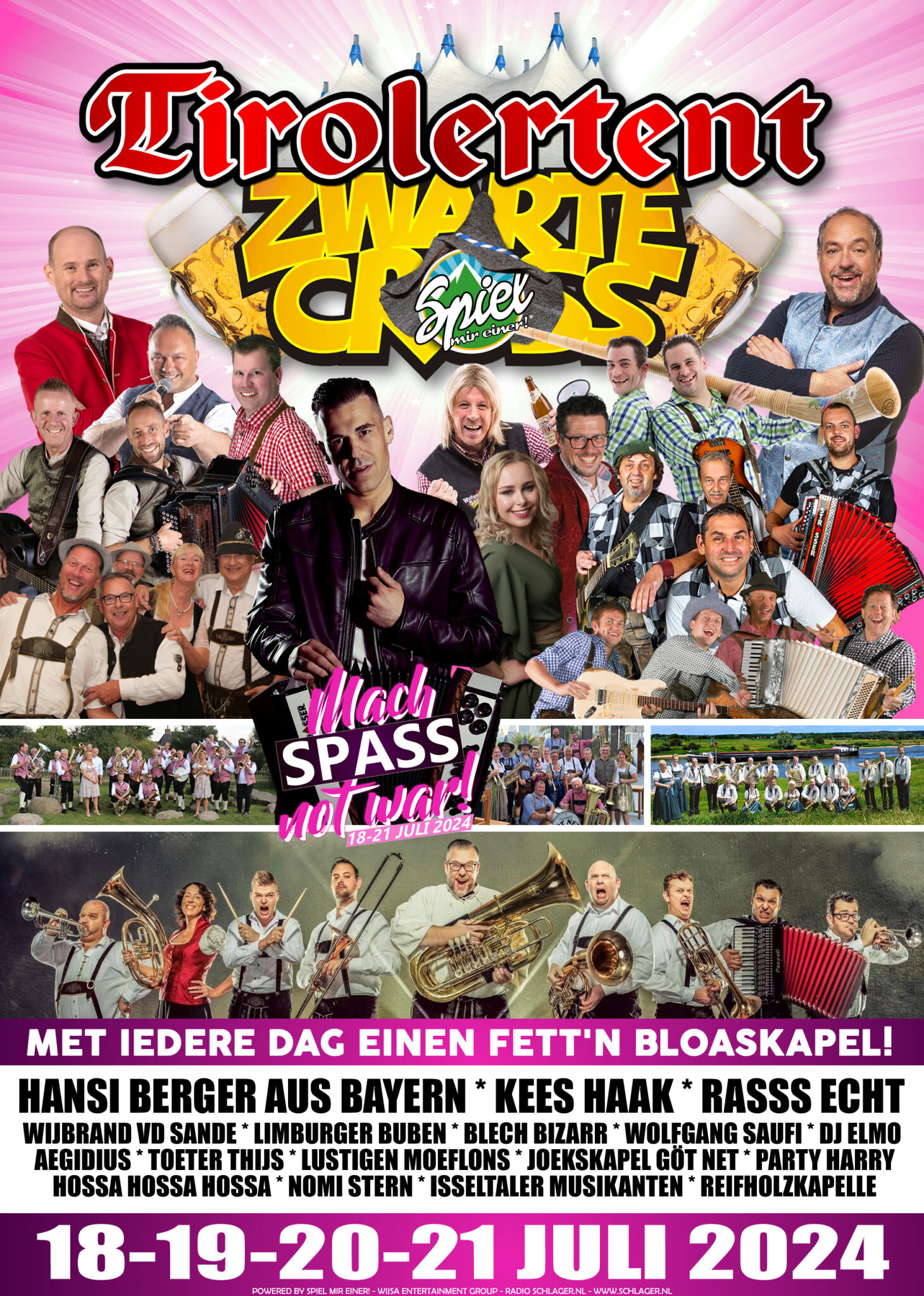 MACH SPASS, NICHT WAR – Dit is de line-up van de Tirolertent! | Zwarte ...